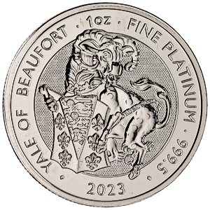 Buy 2023 1 oz UK Tudor Beast "The Yale of Beaufort" Platinum Coin