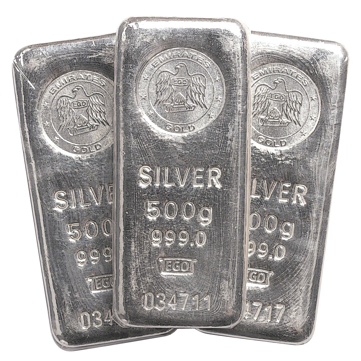 Silver Bar - Various Brands - Non LBMA - 500 g