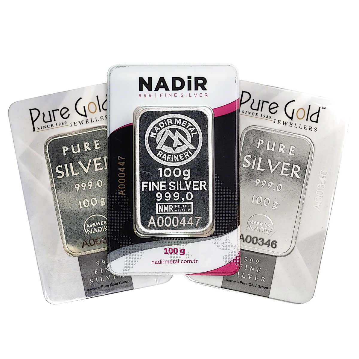 Buy 100 Gram Silver Bullion Bar - Various Brands