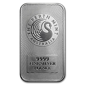Perth Mint Silver Bar - 1 oz - BullionStar Singapore