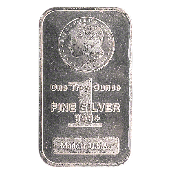 Morgan Silver Bar - 1 oz | Morgan silver dollar design