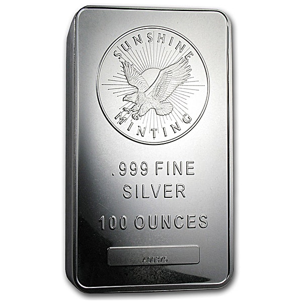 Sunshine Minting Inc. Silver Bar - 100 oz