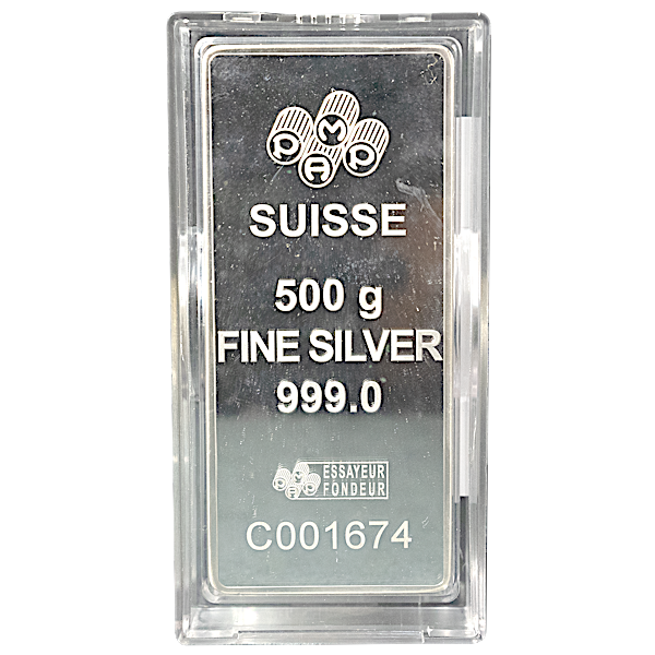 500 gram PAMP Suisse Silver Bar