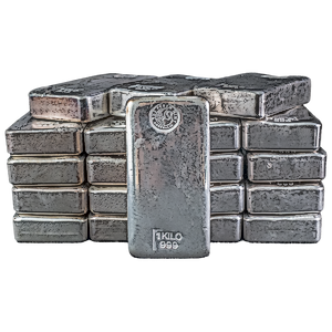 20 pcs of 1 kilogram Perth Mint Silver Bars - Total 20 kilograms Silver