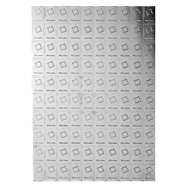 Valcambi Silver CombiBar - 100x1 gram - BullionStar