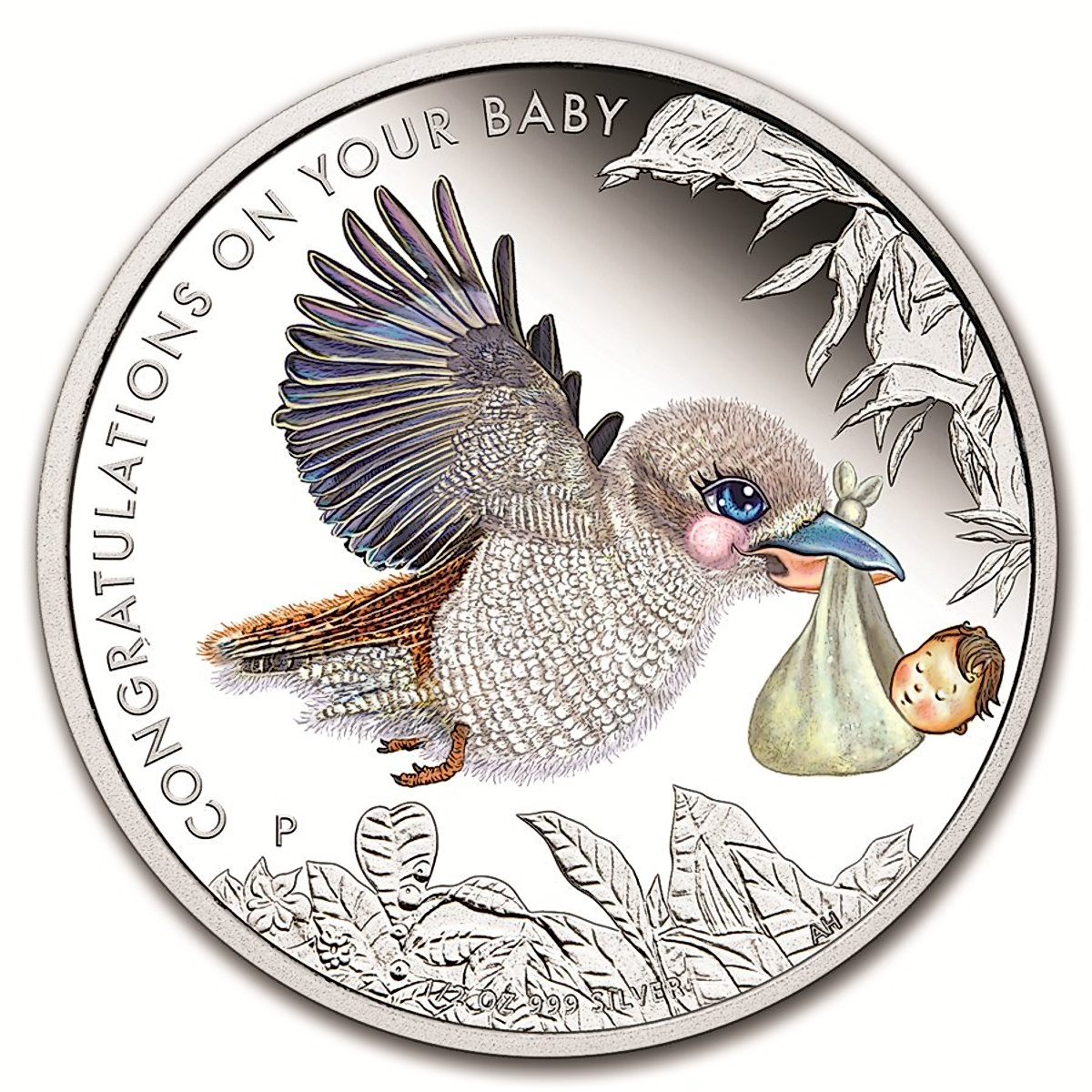 Australia 2016 Silver Newborn Baby Coin - 1/2 oz