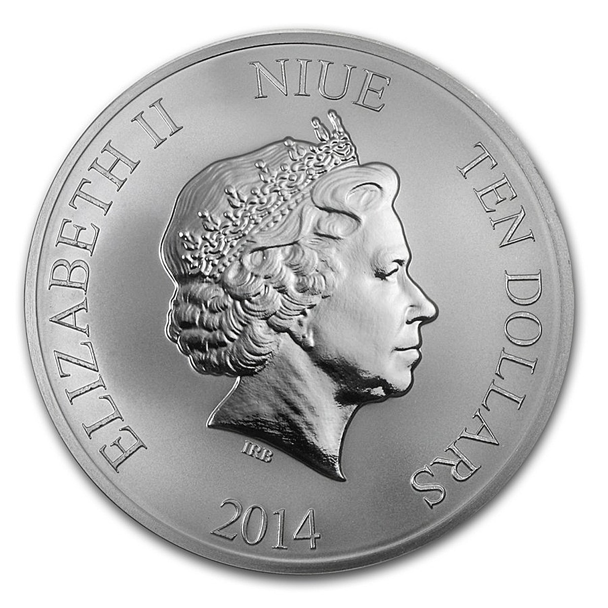 Niue Silver Hawksbill Turtle 2014 - Circulated in Good Condition - 5 oz