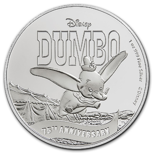 Niue Silver Disney Dumbo 75th Anniversary 2016 - 1 oz