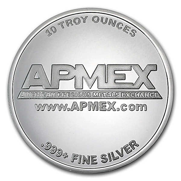APMEX Silver Round - 10 oz - BullionStar Singapore