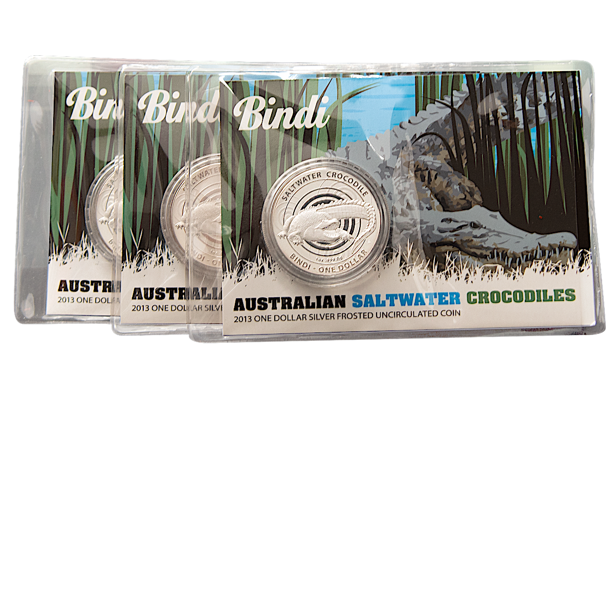 3 pcs of 1 oz 2013 R.A.M. Silver Saltwater Crocodile Series "Bindi ...