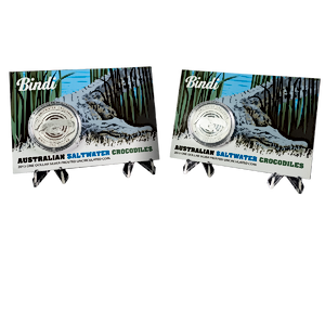 2 pcs of 2013 1 oz Royal AU Mint Silver Saltwater Crocodile "Bindi ...