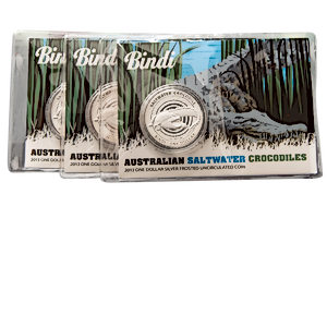 3 pcs of 1 oz 2013 R.A.M. Silver Saltwater Crocodile Series "Bindi ...