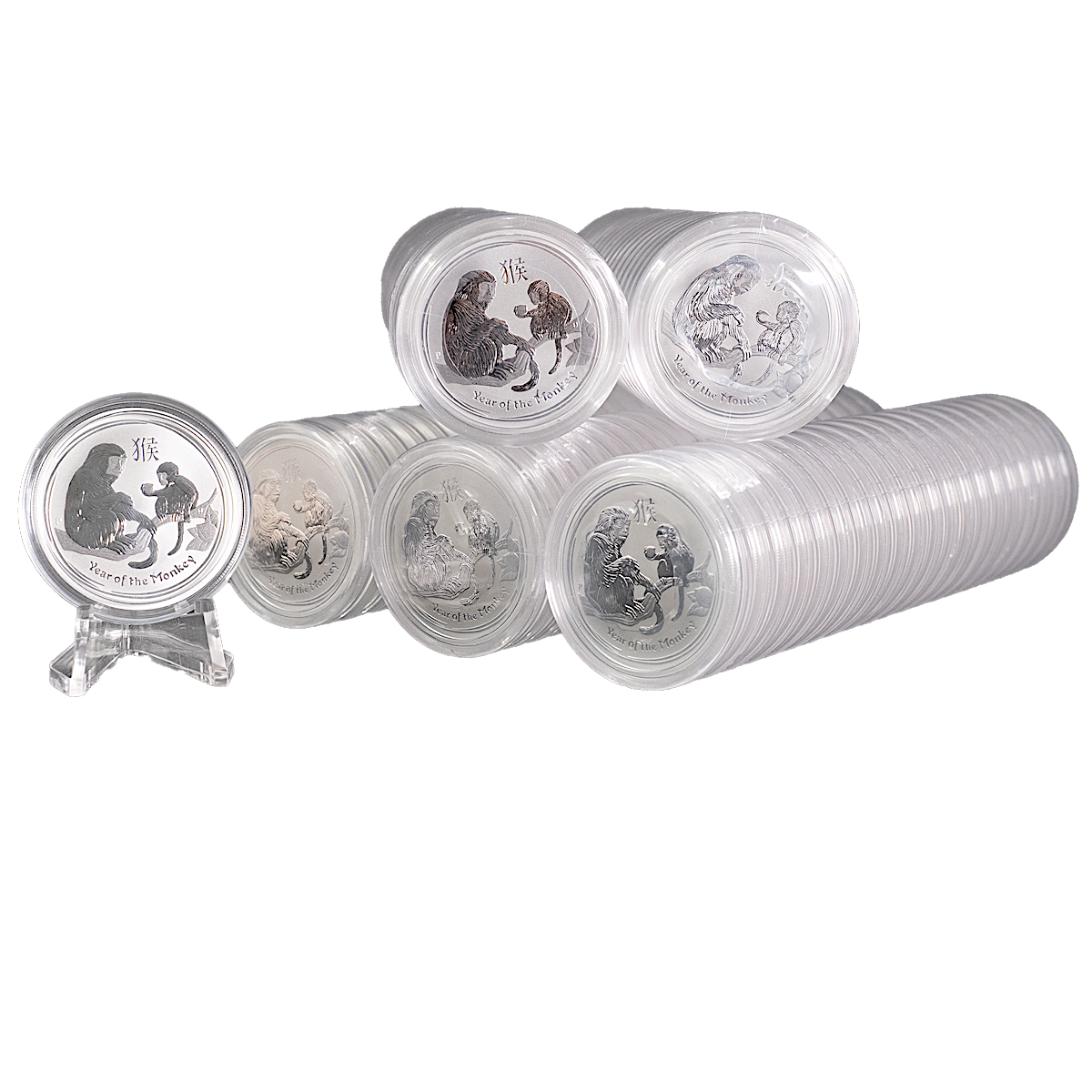 100 pcs of 1/2 oz 2016 Australian Silver "Year of the Monkey" Coins ...