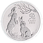Australian Silver Lunar Series 2023 - Year of the Rabbit - 1/2 oz