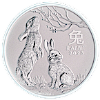 Australian Silver Lunar Series 2023 - Year of the Rabbit - 2 oz