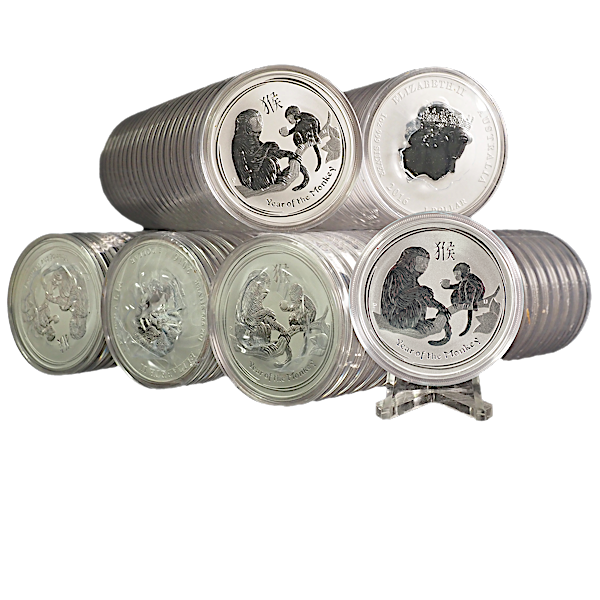 100pcs of 1oz 2016 Australian Silver Lunar "Year of the Monkey" Coins ...