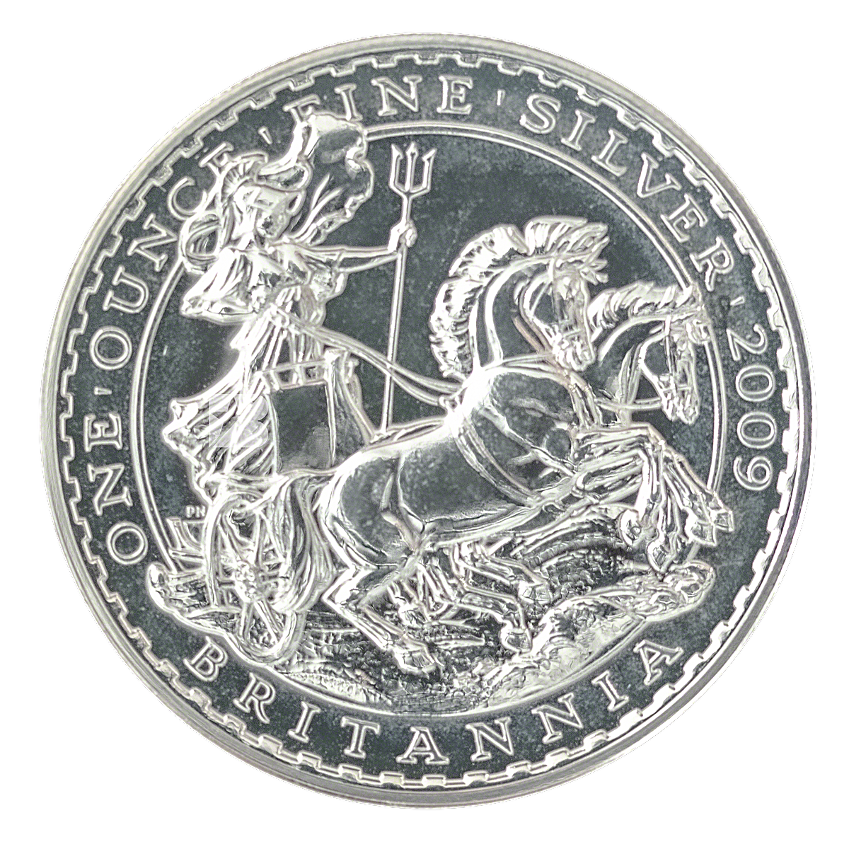United Kingdom Silver Britannia 2009 - Circulated in Good Condition - 1 oz