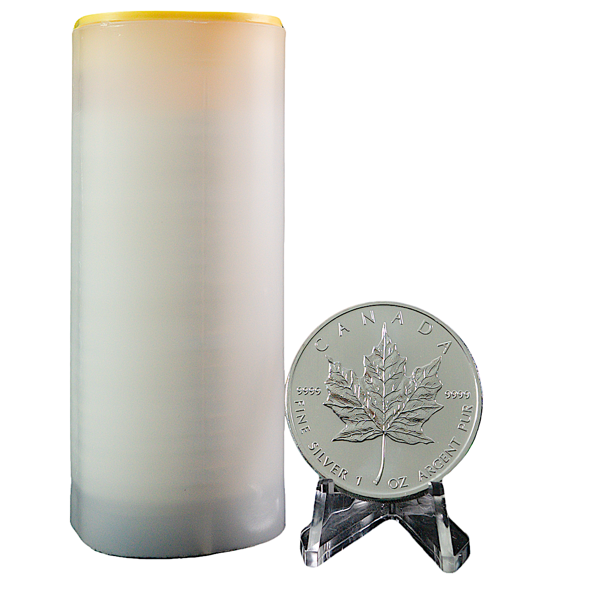 25 pcs of 1 oz 2012 Canadian Silver Maple Leaf Coins (1 tube x 25 pcs ...