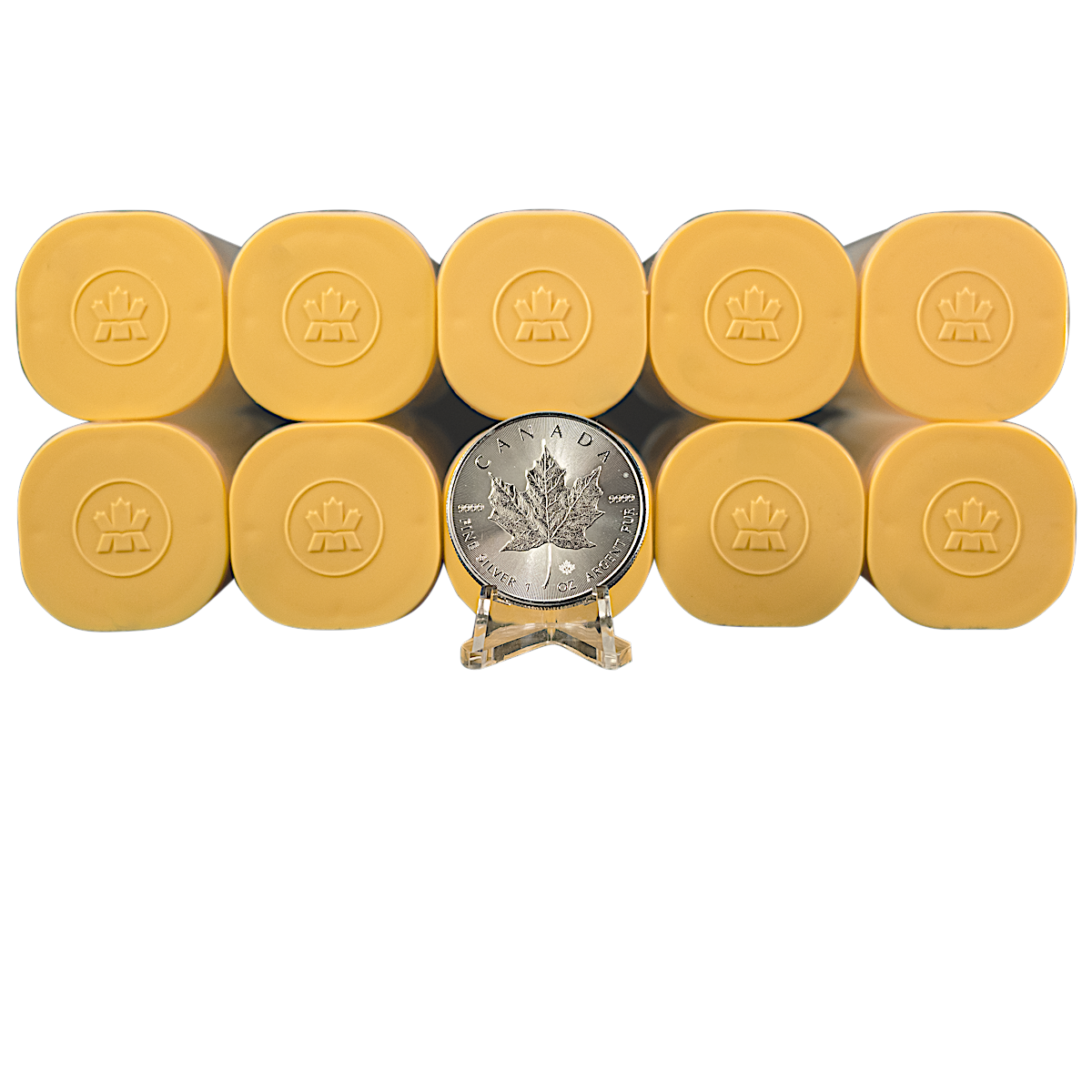 250 pcs of 1 oz 2019 Canadian Silver Maple Leaf Coins (10 tubes x 25 ...