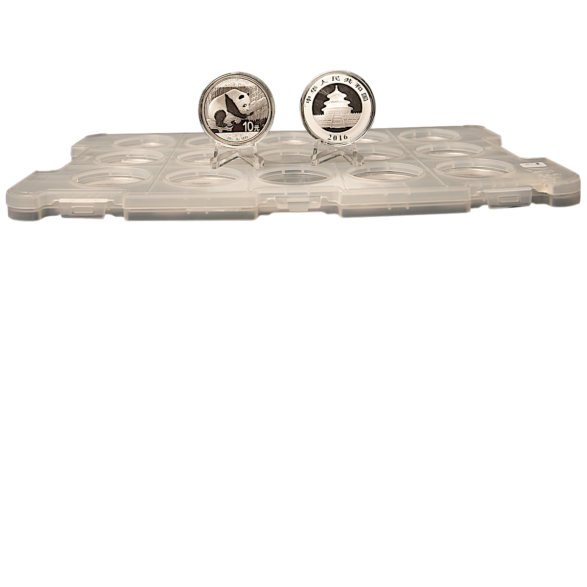 15 pcs of 30 gram 2016 Silver Panda Coins (1 tray x 15 pcs/tray ...