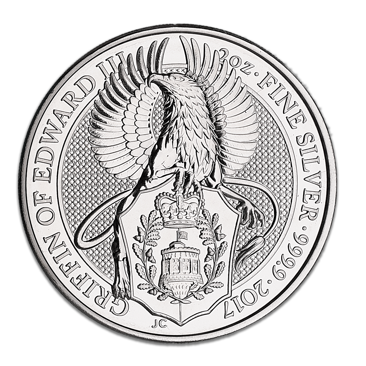Queen's Beast Griffin Silver coin – 2 oz | Royal Mint coins