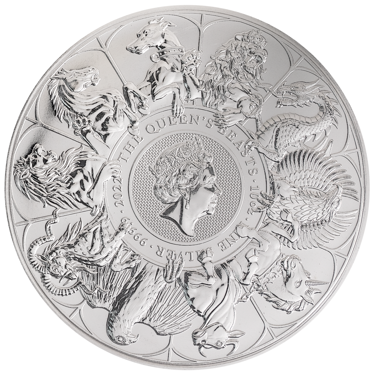 Buy 2022 10 oz United Kingdom Queen's Beast Completer Silver Bullion Coin