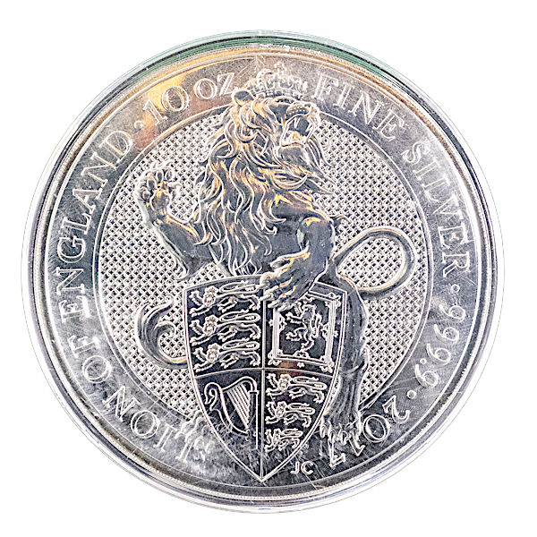 2017 10 oz United Kingdom Silver Queen's Beast "The Lion" Coin
