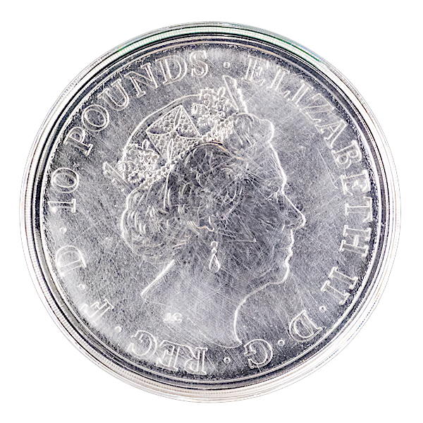 2017 10 oz United Kingdom Silver Queen's Beast "The Lion" Coin