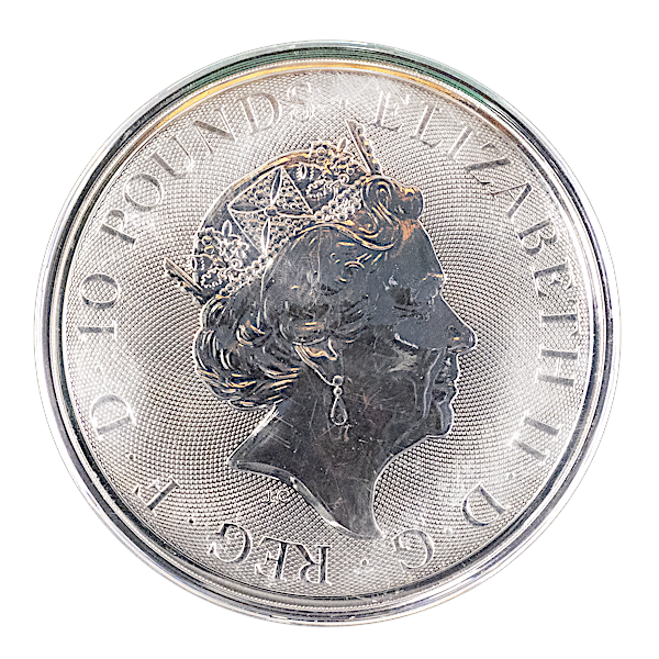 2020 10 oz United Kingdom Silver Queen's Beast Series "Falcon" Coin